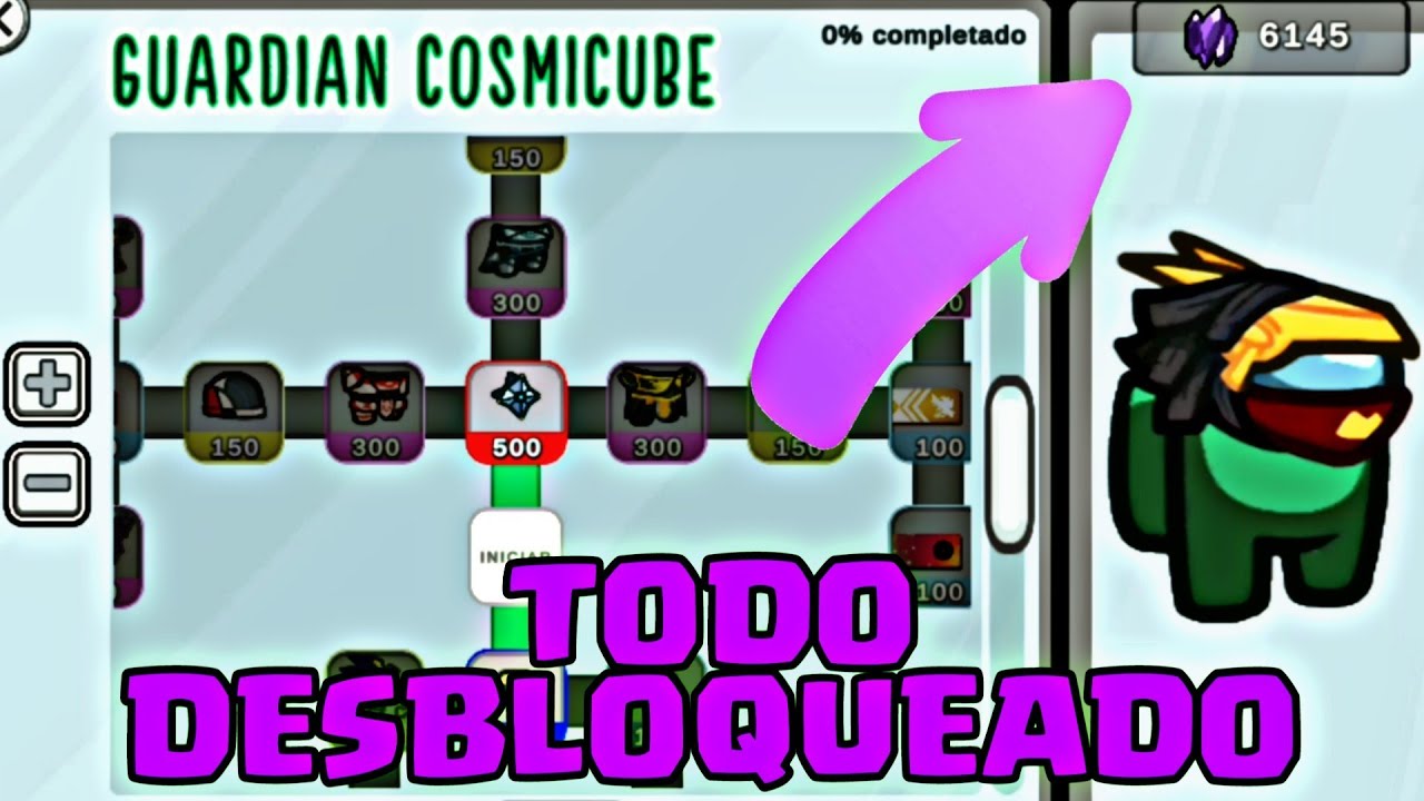 🤑👨‍🚀 DESBLOQUEO TODO el GUARDIAN COSMICUBE en AMONG US - YouTube