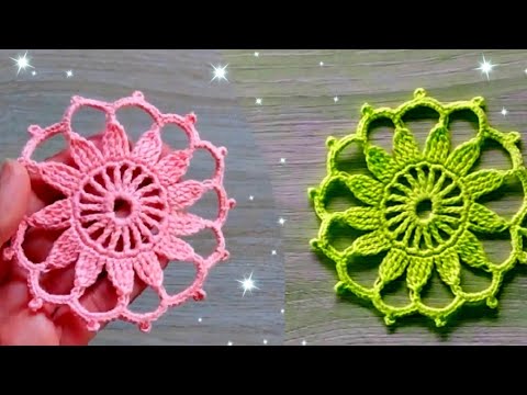 🌟 BEAUTIFUL and EASY flower motif tutorial 🌟 #crochet #flower #tutorial ...