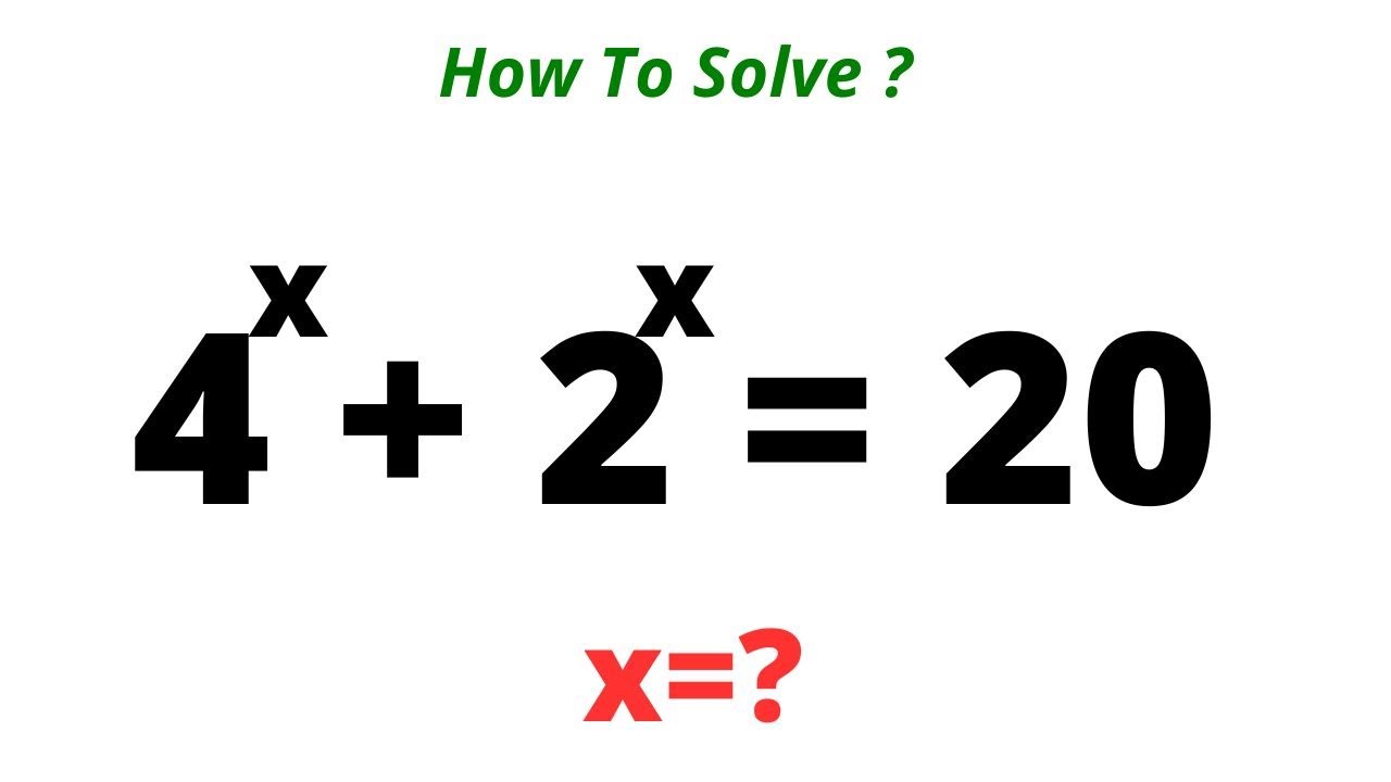 Solve The Equation 4 x 2 x 20 X YouTube Solve The Equation 4 x 2 x 20 X YouTube