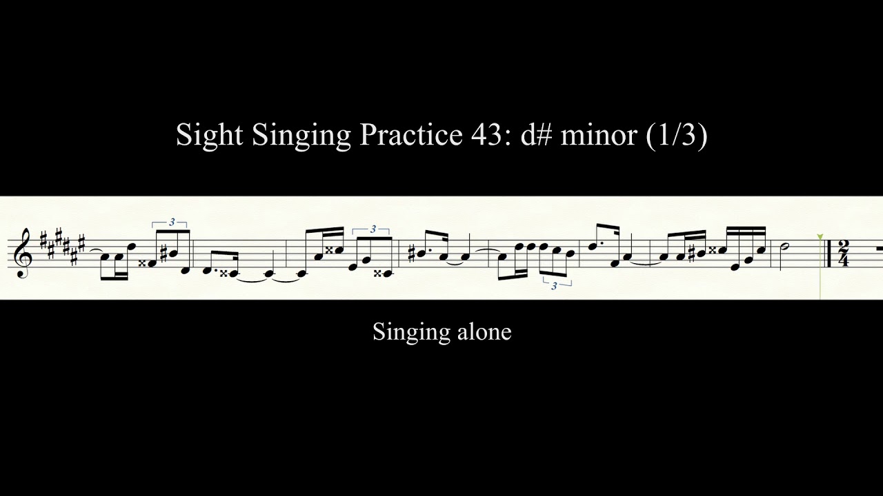 Sight Singing Practice 43 d# minor (1/3) - YouTube