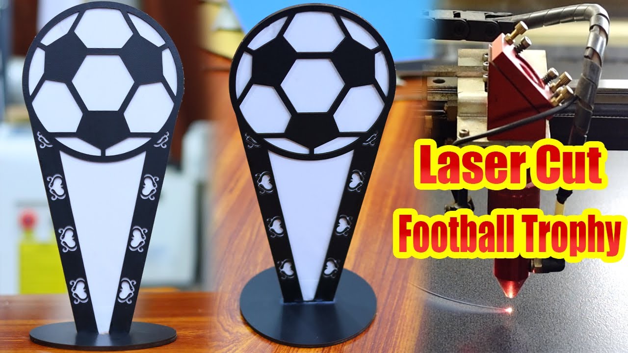 How to make Laser Cut Champions Trophy DIY Wooden Football Sports ...