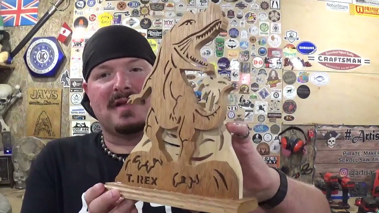 Tyrannosaurus Rex (T-Rex), Dinosaur, Scroll Saw Project - YouTube