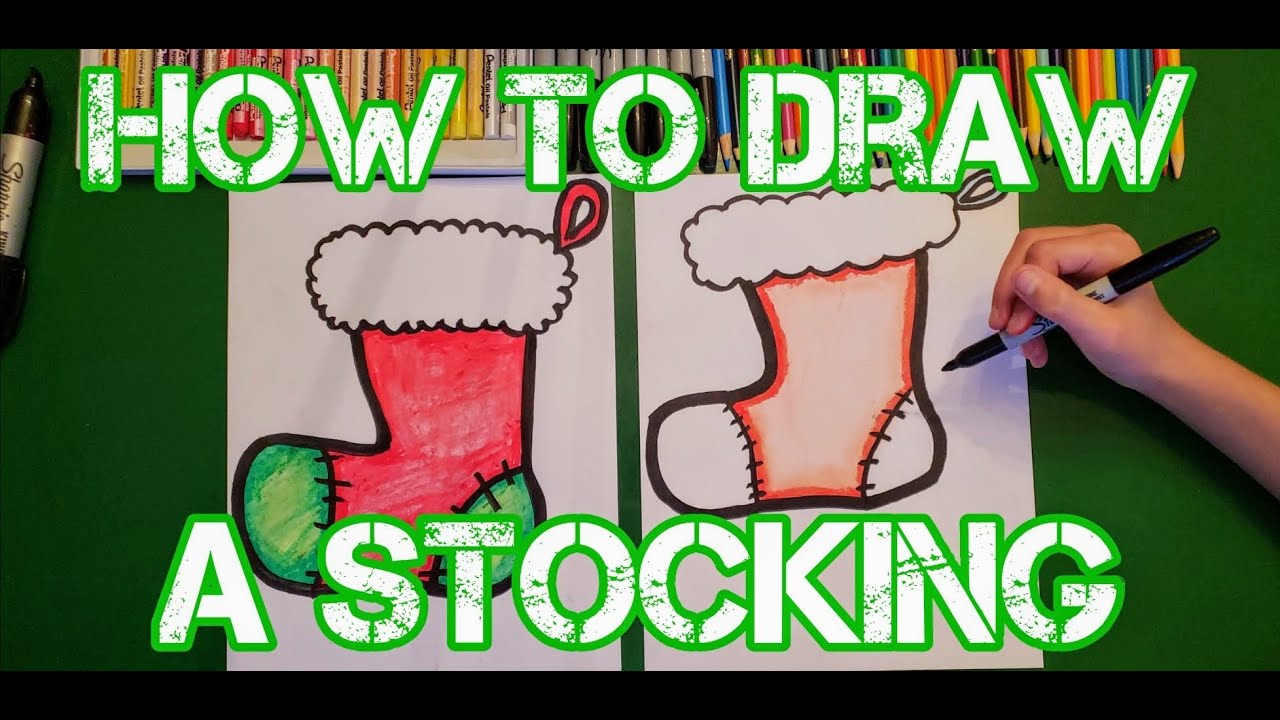 How To Draw and Color a Stocking | Step by Step | Super Easy for ...