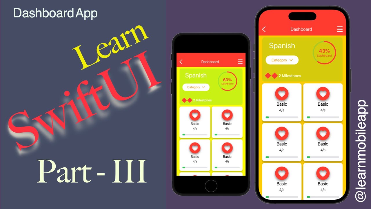Learn Ios App Development With Swiftui Dashboard Screen Part Iii Learn Swiftui Youtube 5000