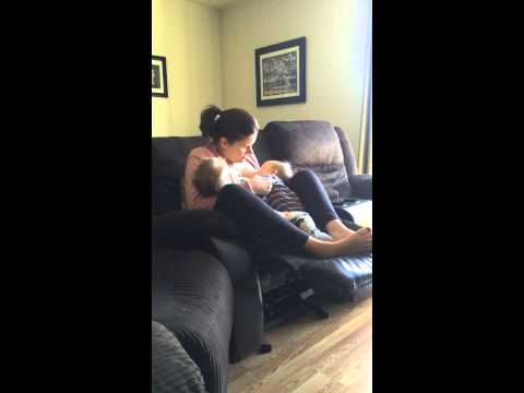 How to tandem nurse twins