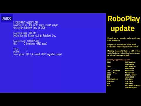 RoboPlay for MSX update: redesign of main application