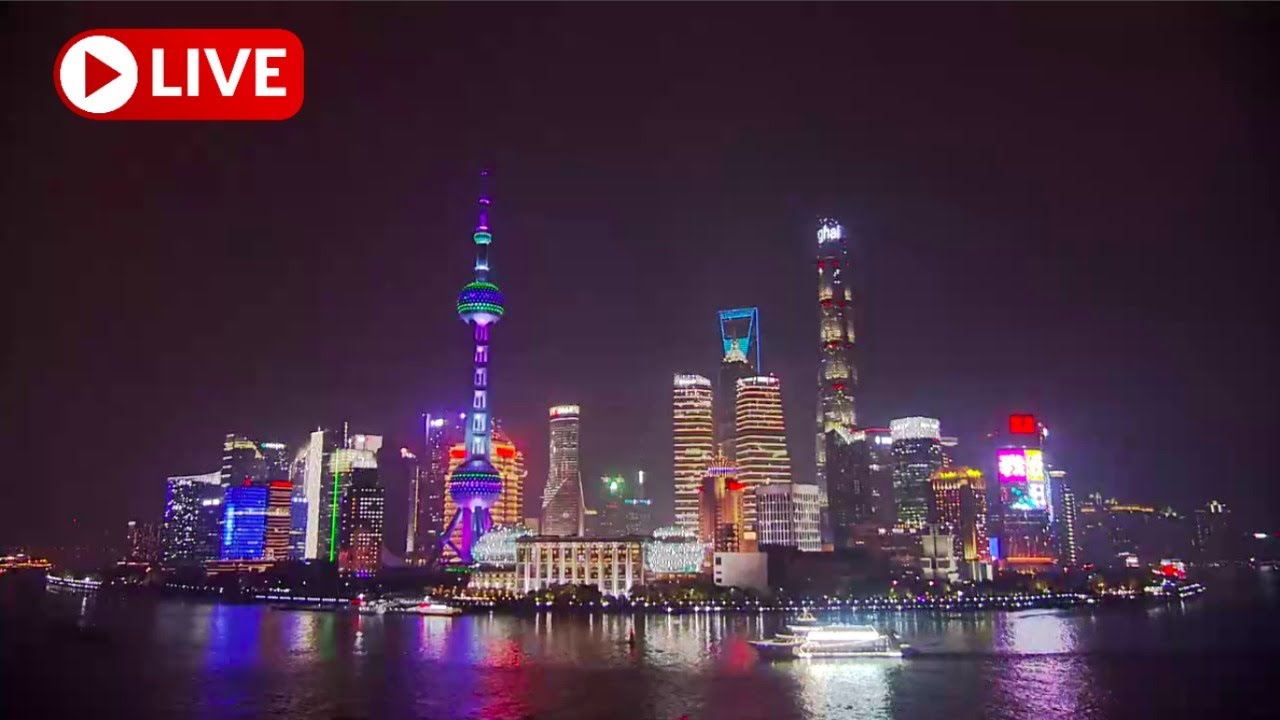 1 Hour Music 🎵& Shanghai Bund Skyline Live Stream - 中國上海外灘天際線直播 2019.12 ...