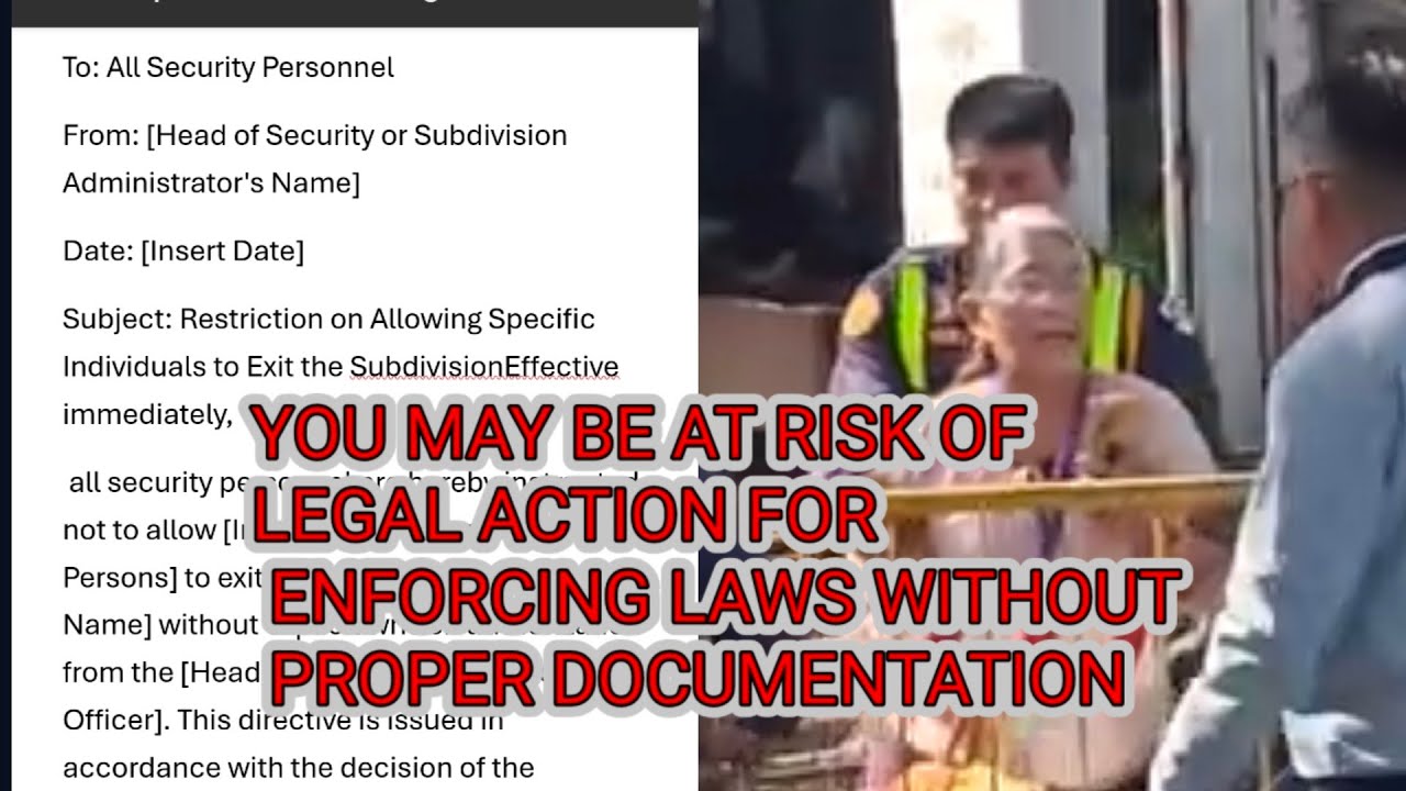 SECURITY GUARD PROTOCOLS FOR ENFORCING OFFICER ORDERS - YouTube