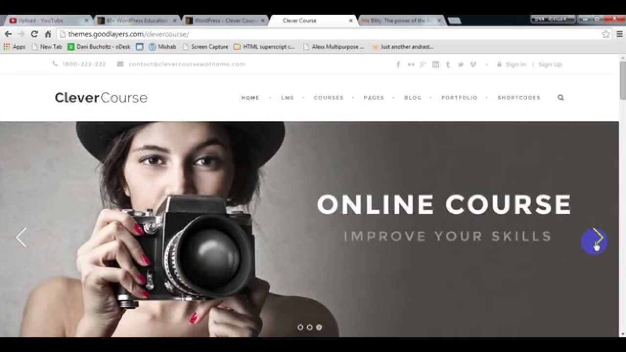 Clever Course - Learning Management System Theme Preview - YouTube