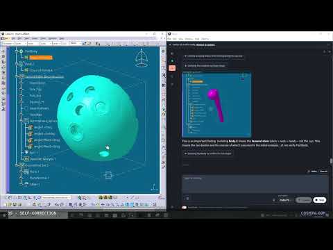 CATIA V5 Reverse Engineering: Mesh to Full Parametric Feature Tree Using Agentic AI of a Hip Implant