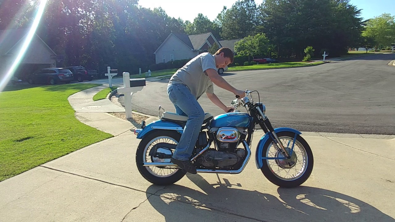 1967 Harley Sportster Startup - YouTube