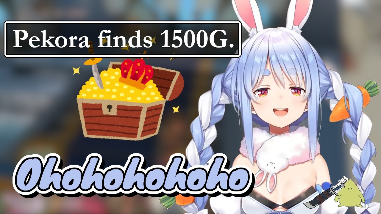 Pekora Does An Evil Laugh After Stealing The King's Treasure - YouTube