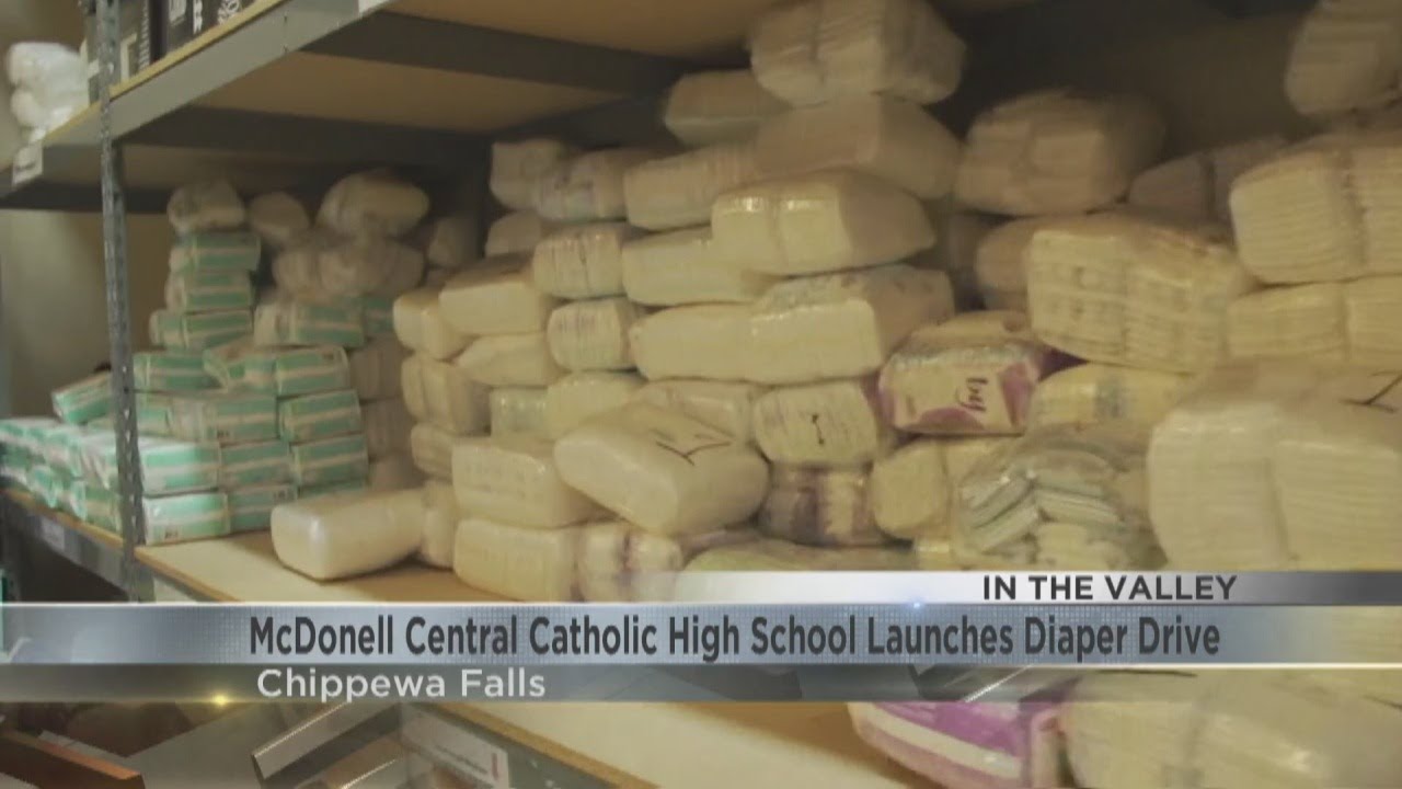McDonell high school students launch diaper drive - YouTube