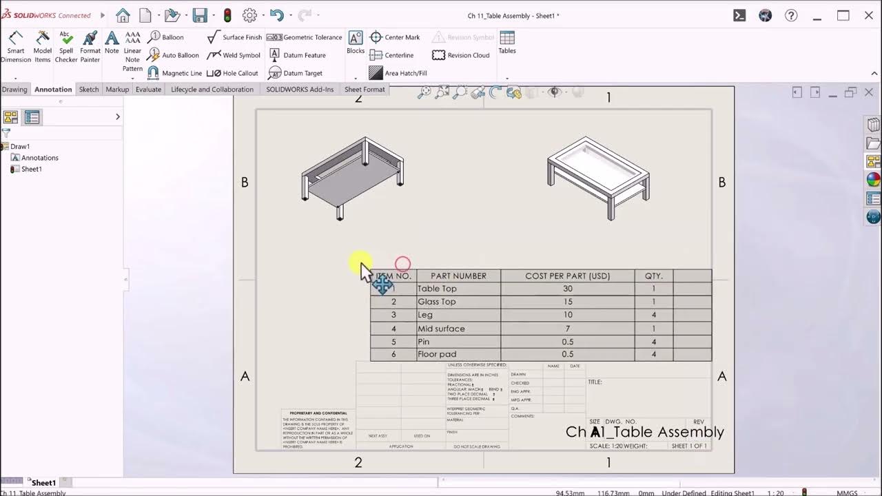 Learn SOLIDWORKS 2025 - Third Edition | 11. Bill of Materials - YouTube