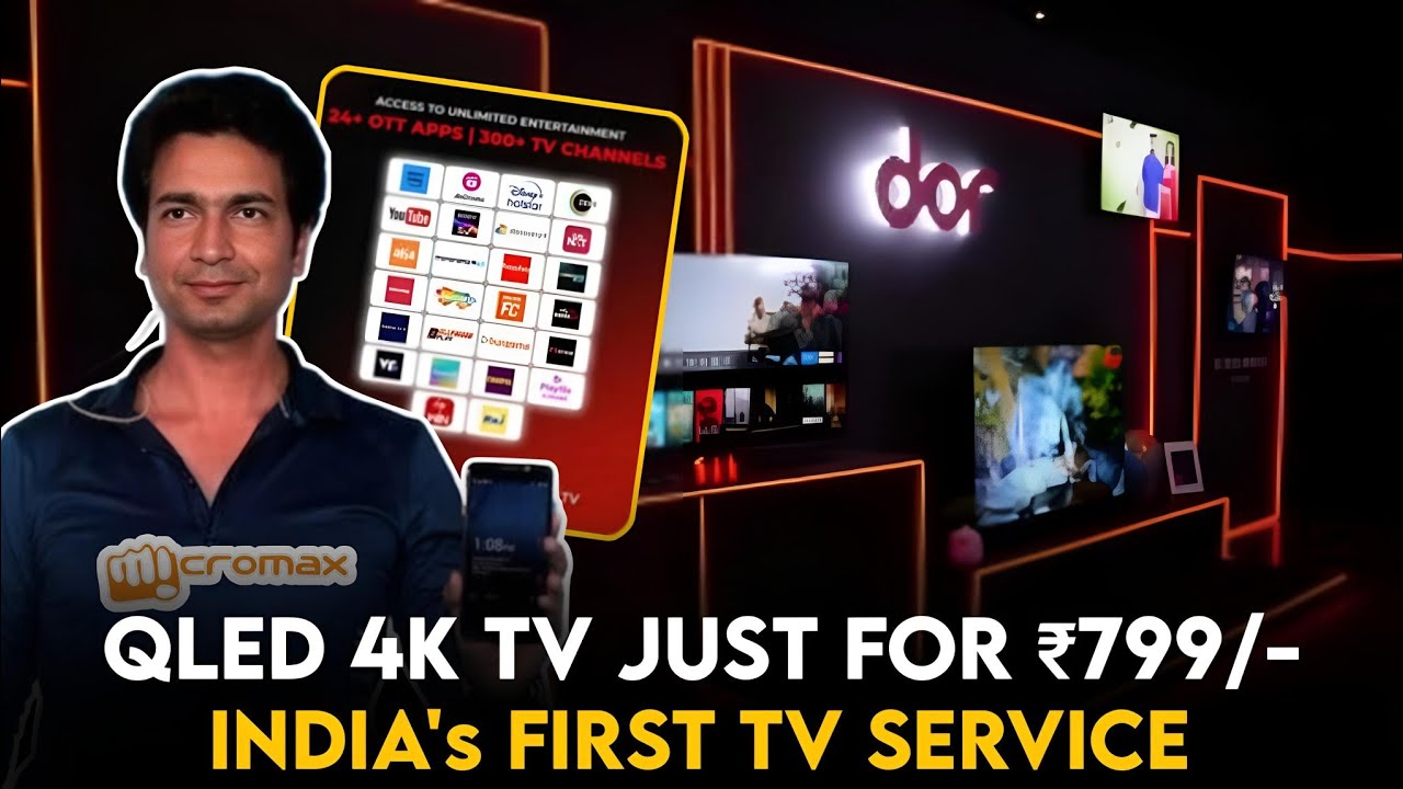 DOR TV Explained🔥: Rent 4K QLED TV First Time In India, Micromax ...