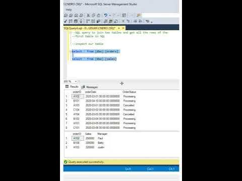 Join two tables and get all rows of the first table in SQL. - YouTube