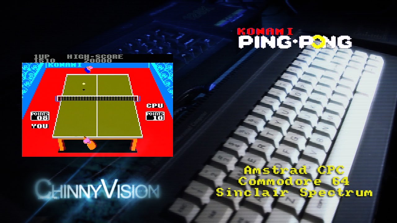 ChinnyVision - Ep 95 - Ping Pong - Amstrad CPC, Commodore 64, Sinclair ...