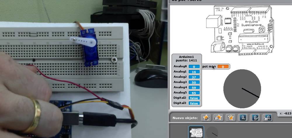 Servomotor controlado por potenciómetro con Scratch y Arduino (6) - YouTube