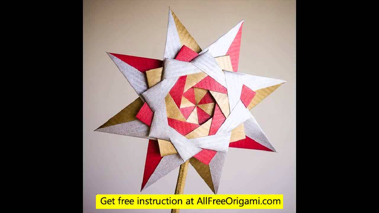 origami star keychain - YouTube