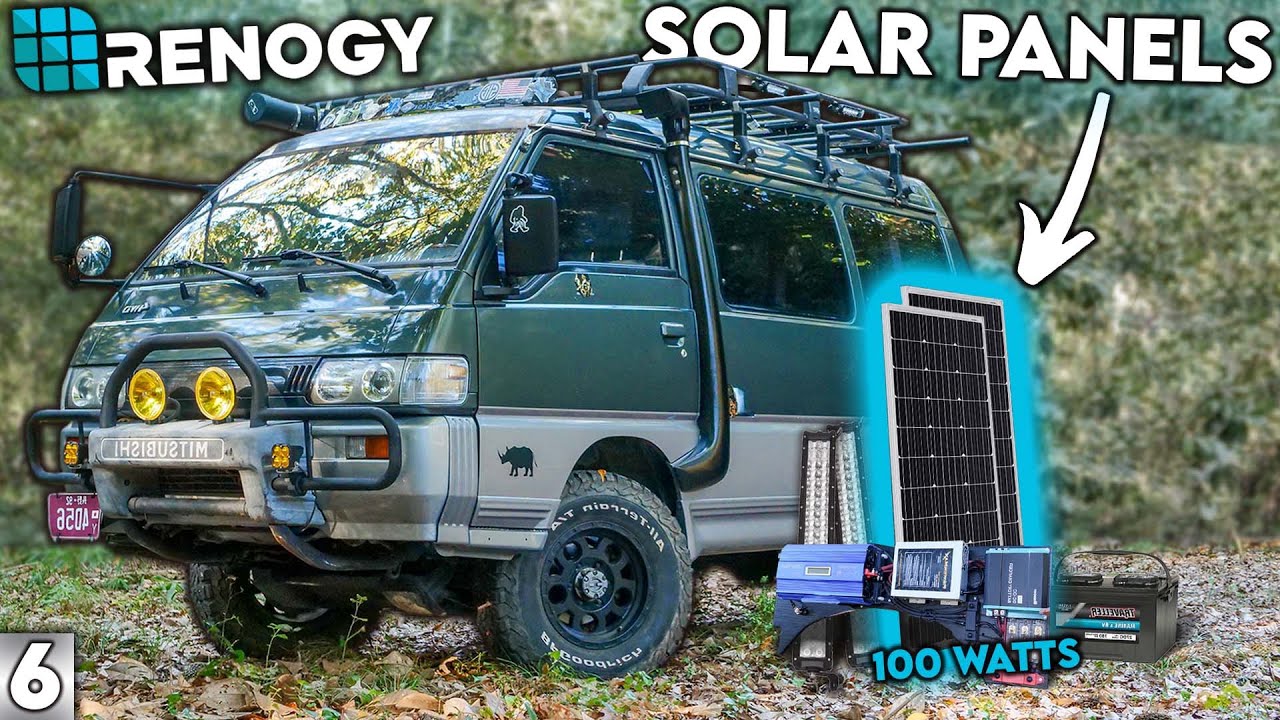 How to Install SOLAR PANELS on a Camper Van/Bus - JDM Adventure Van ...