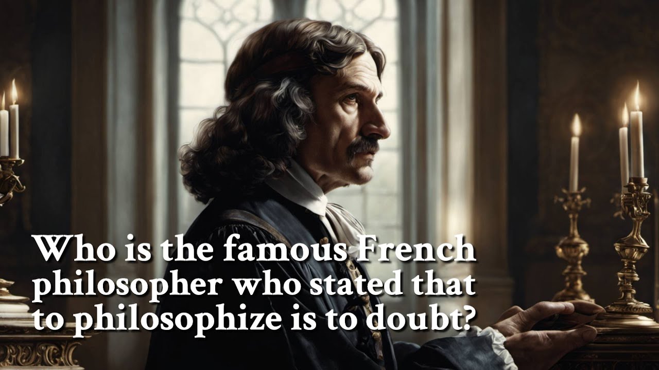 Who is the famous French philosopher who stated that to philosophize is ...