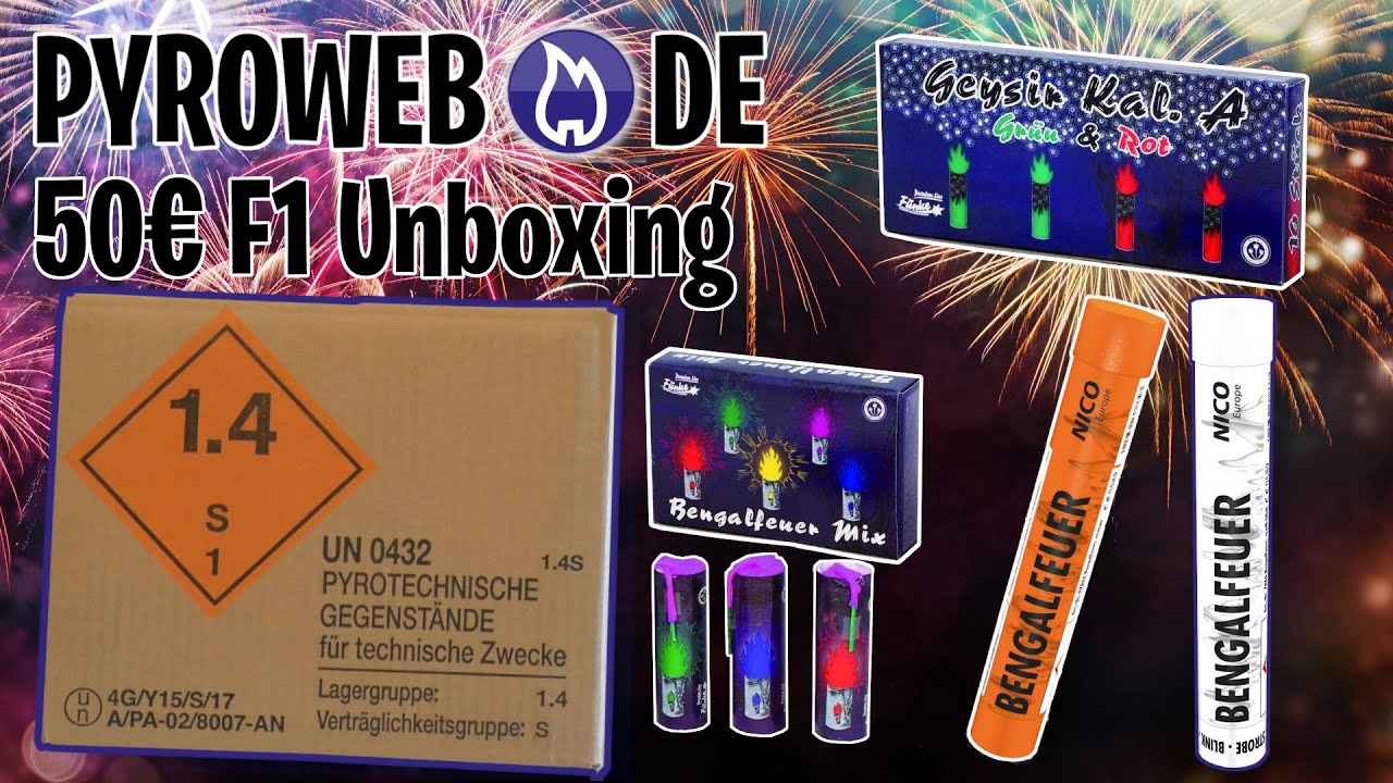 Pyroweb F1 Unboxing [50€] 🔥 Feinste Funke Ware und vieles mehr | Mr ...