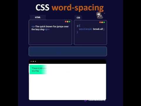 🚀 CSS word-break property a visual html CSS tutorial - YouTube