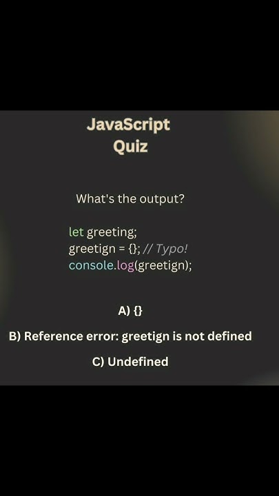 Drop Your Answer In Comment Javascript Quiz Codingvines Biscode Youtube