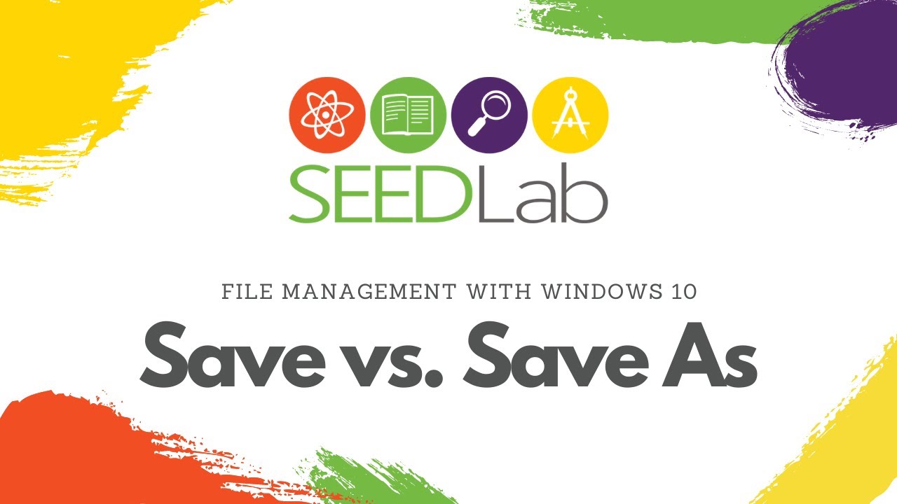 File Management with Windows 10 - Part 2: Saving Files - Save vs. Save ...