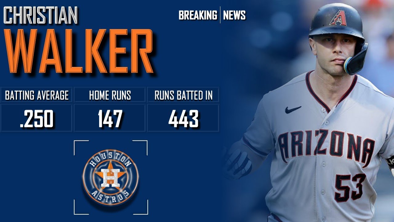 𝐁𝐑𝐄𝐀𝐊𝐈𝐍𝐆 𝐍𝐄𝐖𝐒: Houston Astros, Christian Walker Reach 3-Year, $60M Deal | 2024 MLB Offseason ...
