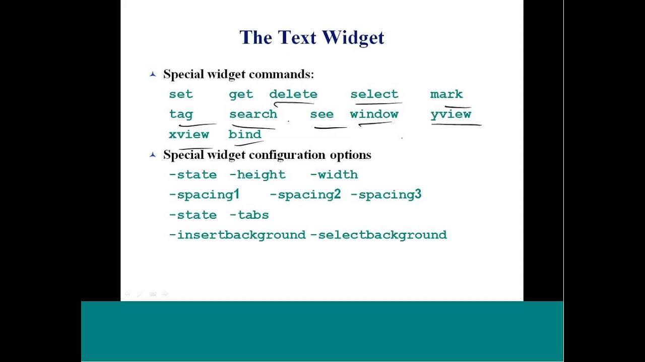 Mod-04 Lec-30 Programming Using Tcl/Tk-IV - YouTube