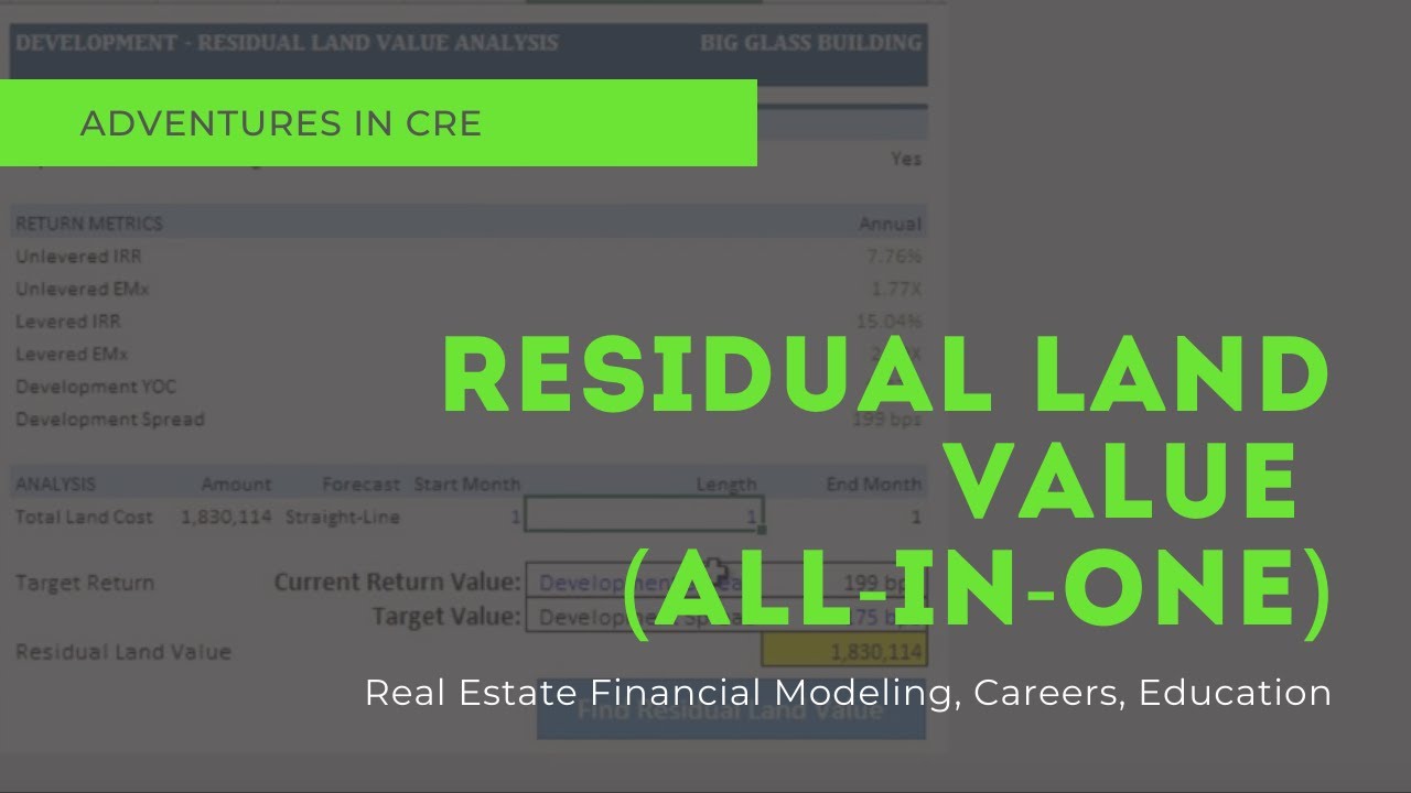 All-in-One Model Walkthrough #5 - The Residual Land Value Module - YouTube
