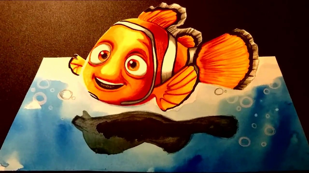 How to Draw 3D NEMO - YouTube