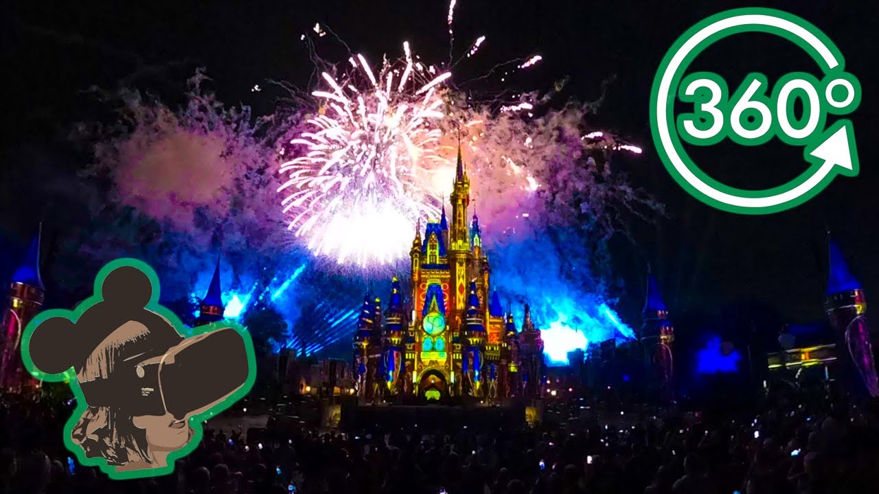 360º View of Happily Ever After Fireworks Show - YouTube