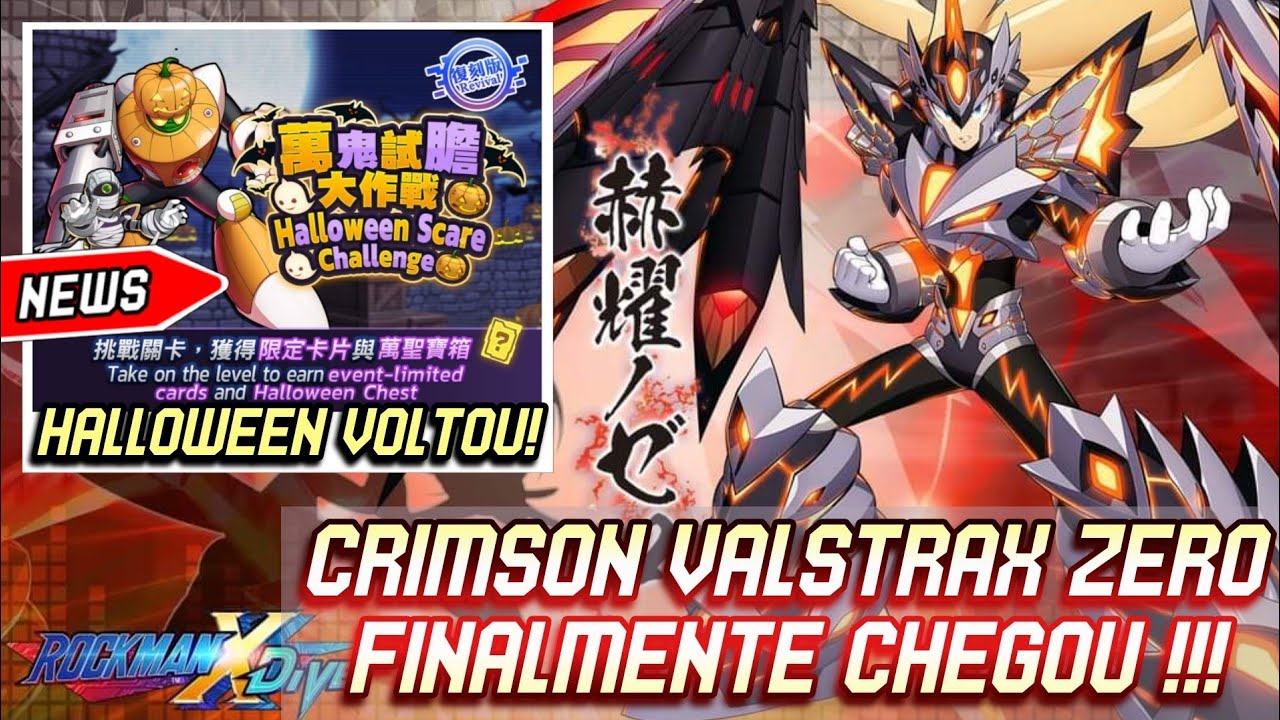 Megaman X Dive Crimson Valstrax Zero CHEGOU e Evento De HALLOWEEN ...