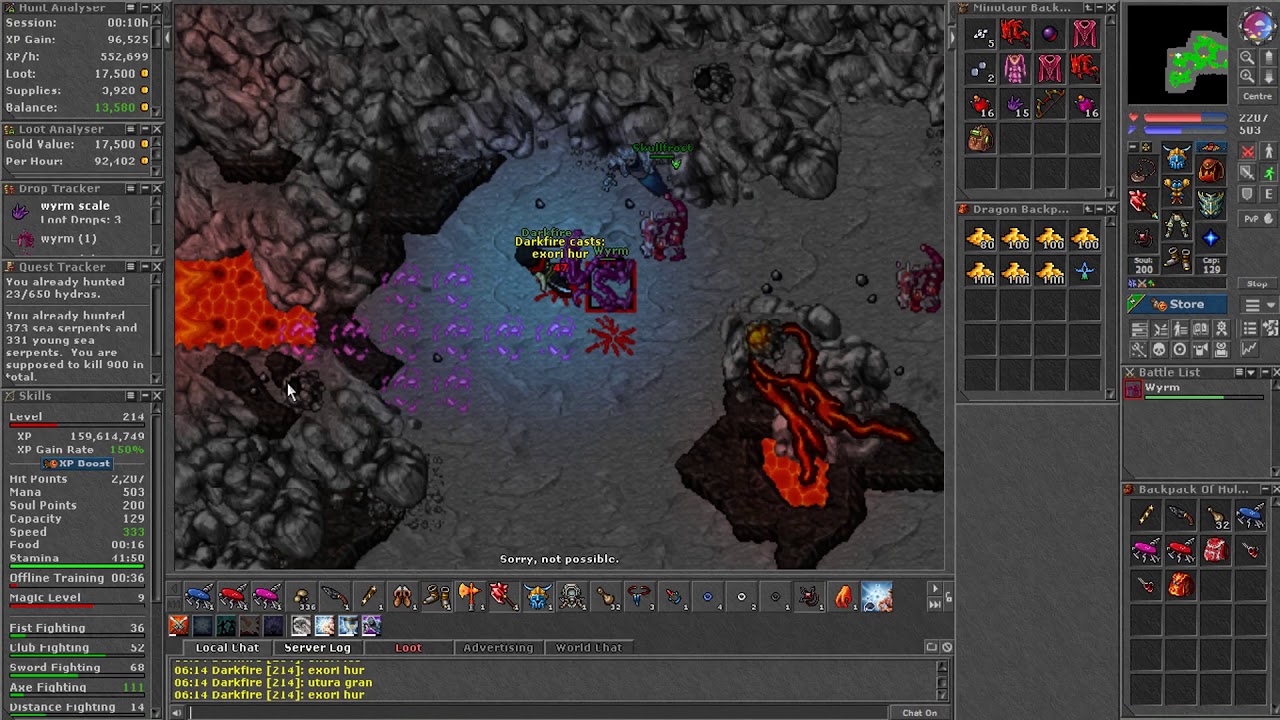 [Tibia] - Hunt: Wyrms' Cave (Vandura, Liberty Bay) [Ek level 120 ...