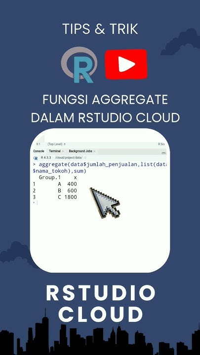 Fungsi Aggregate dalam Rstudio Cloud #tutorial #shorts #short #aggregate #fungsiaggregate #data ...