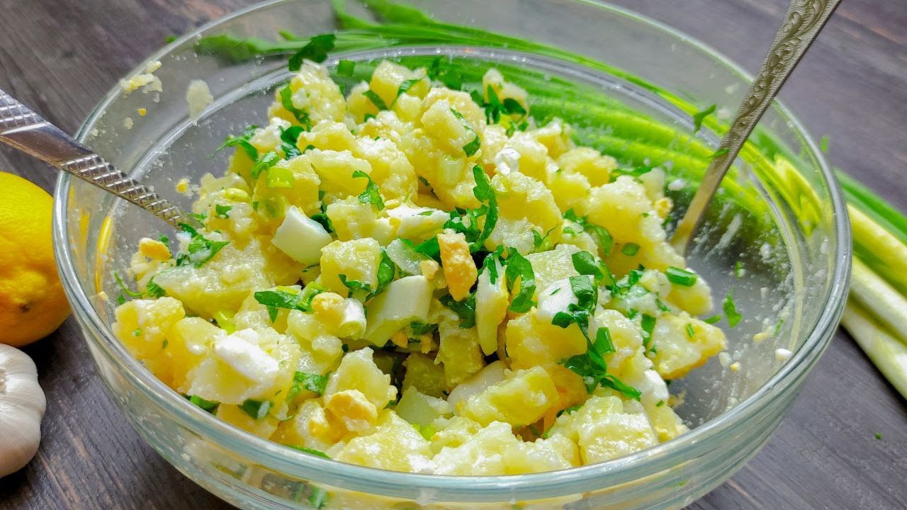 The most delicious potato salad! Quick and inexpensive recipe! - YouTube
