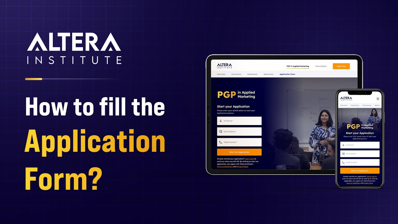 How to Apply to Altera Institute's PGP in Applied Marketing - YouTube