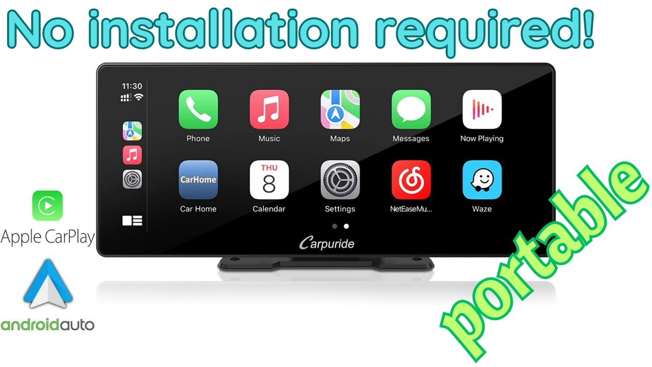 Portable In Car Entertainment system. Carpuride W103 Apple CarPlay ...