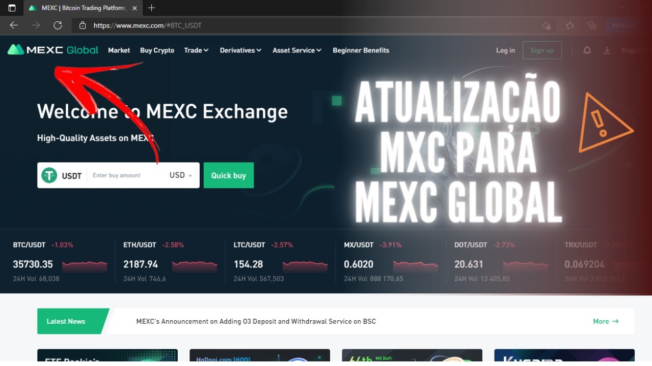 "MXC EXCHANGE ATUALIZA PARA MEXC GLOBAL" - YouTube