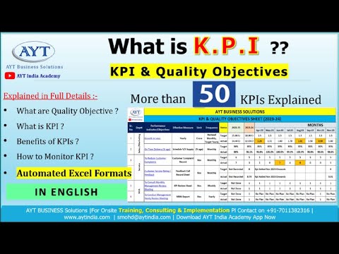 What is KPI | KPI Excel Sheet (In English) | Quality Objectives | How ...