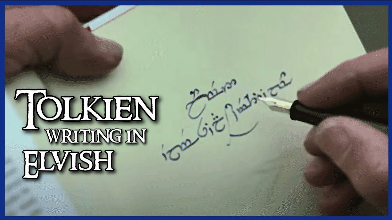 J.R.R. Tolkien writing in elvish - YouTube