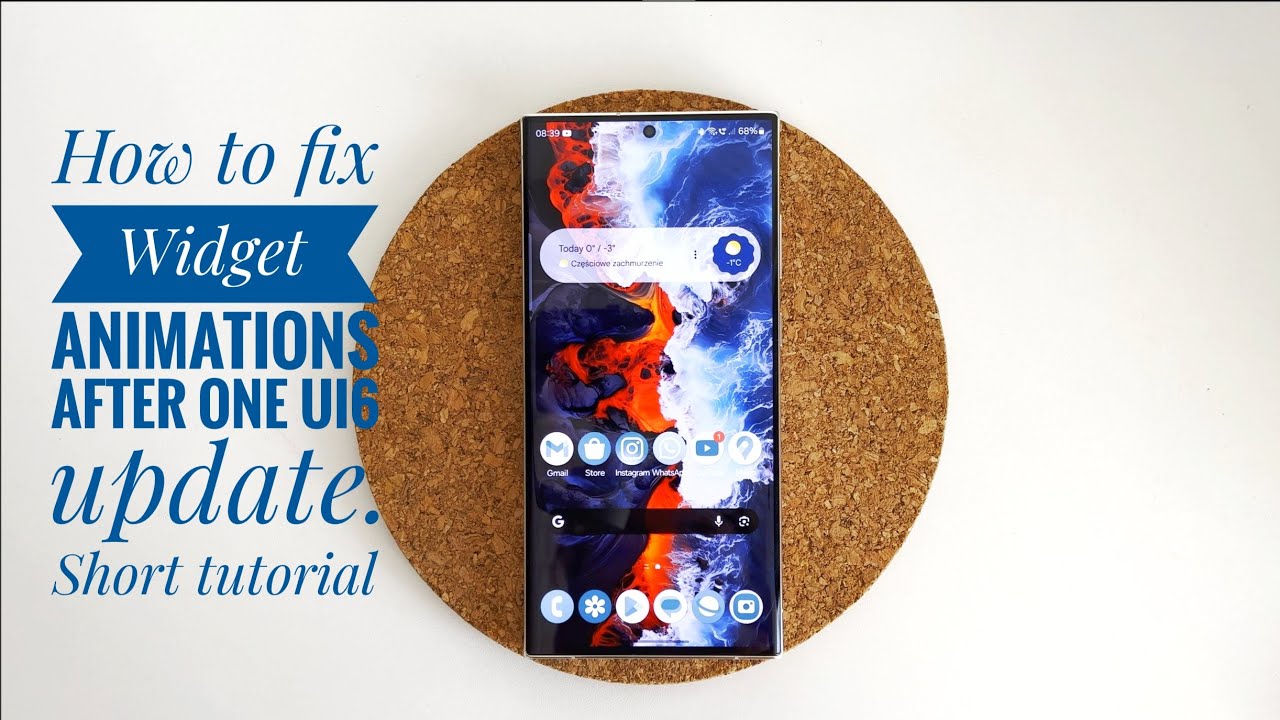 EASY FIX OF WIDGET ANIMATION AFTER ONE UI 6 UPDATE. | Tutorial on ...
