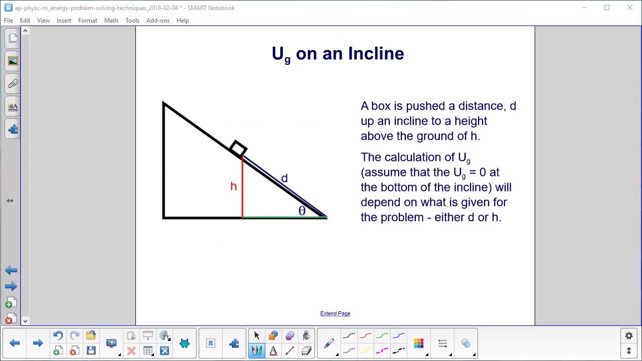 AP Physics C Work and Energy Prob Solv Inclined Plane Problem Intro ...