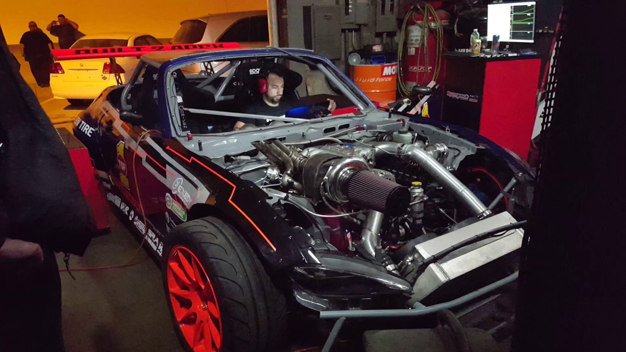 1000hp dyno run Mazda MX5 20B rotary KMR Formula D - YouTube