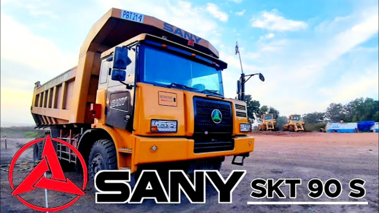 MONSTER alat berat SANY SKT 90 S terbaru cocok untuk semua medan hauling dan mining - YouTube