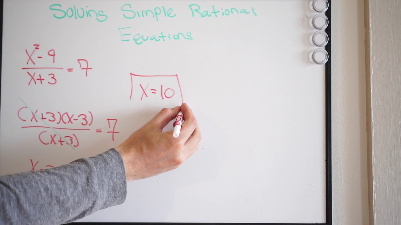 Solving Simple Rational Equations - YouTube