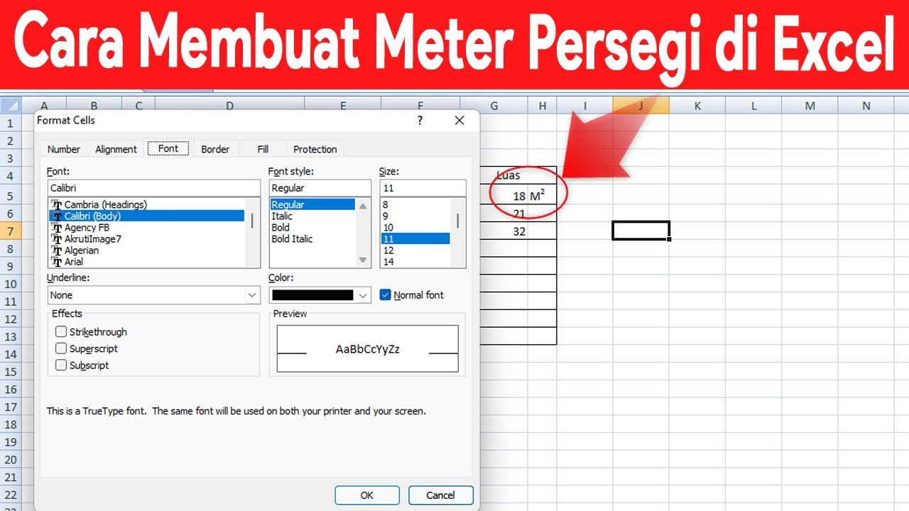 Cara Membuat Meter Persegi Di Excel YouTube Cara Membuat Meter Persegi Di Excel YouTube