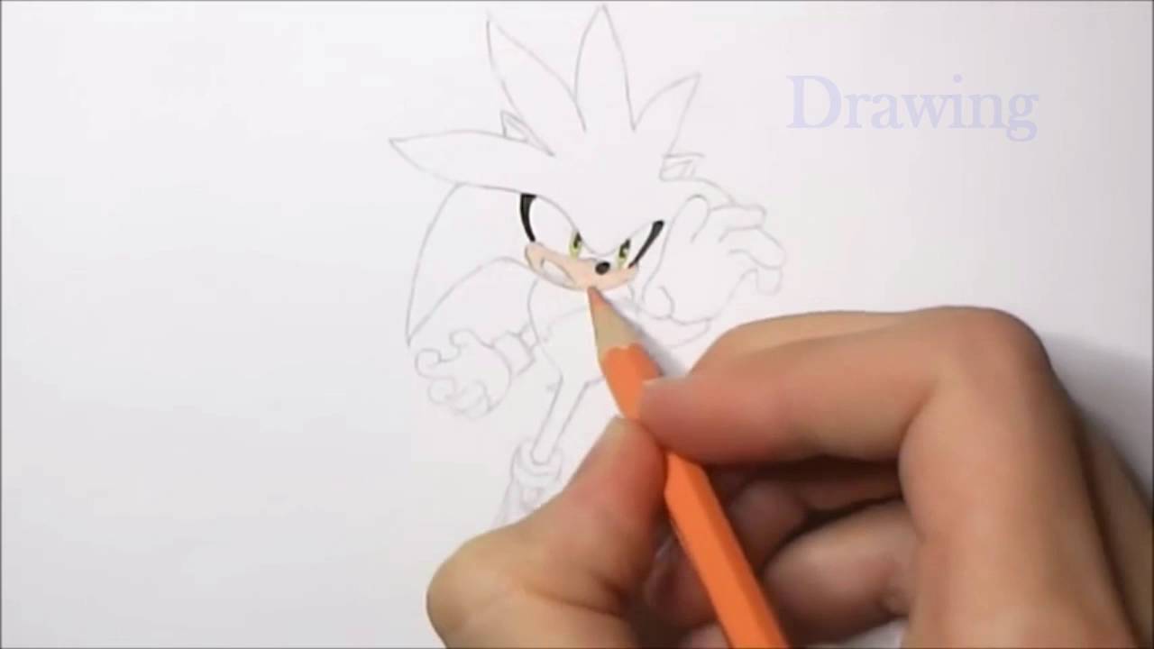 How To Draw Silver The Hedgehog Step By Step Easy - YouTube
